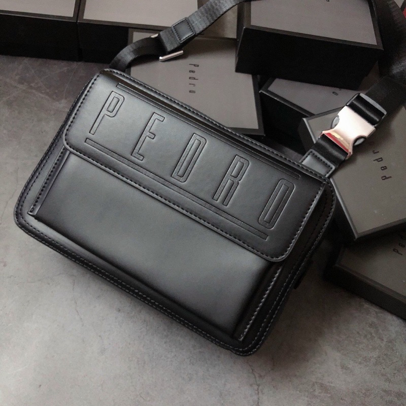 Pedro Men's Crossbody Bag with Imprinted Letter Flap | Shopee Malaysia