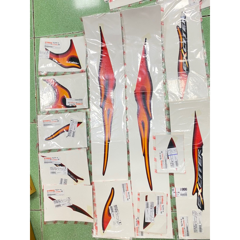 Genuine yamaha fire red 2010 exciter stamps for all genuine models and ...