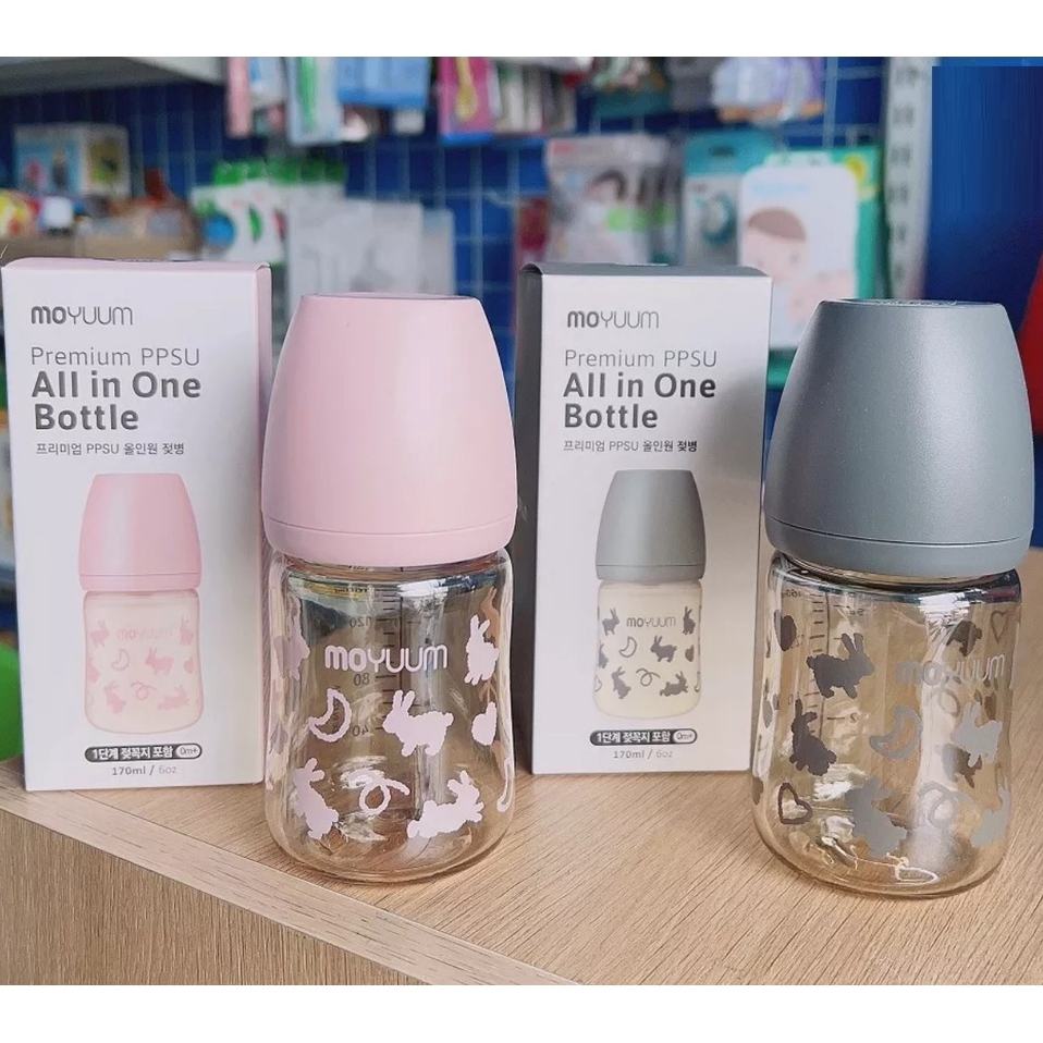 Moyuum Korean Rabbit Sample Milk Bottle PPSU Plastic 170ml / 270ml, Made in Korea | Shopee Malaysia