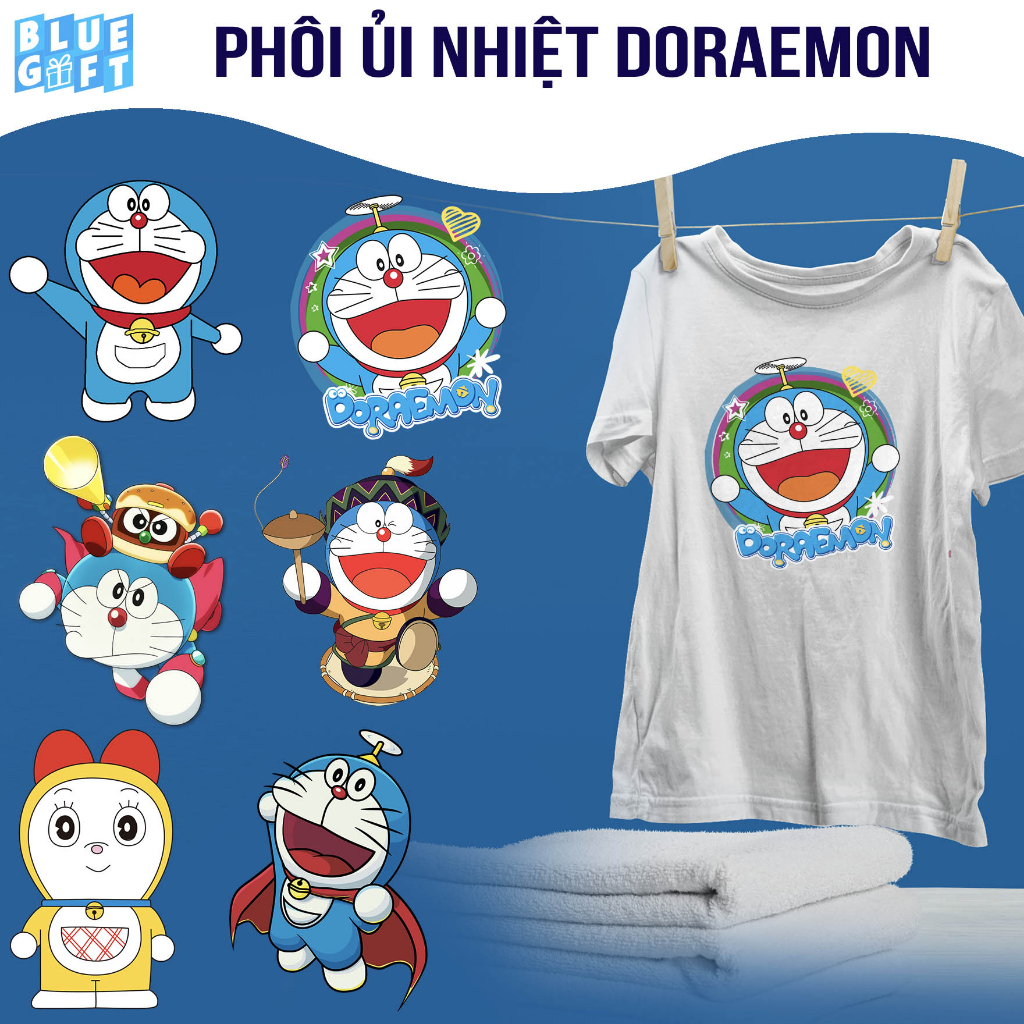 Doraemon 34 ironed and heat pressed image | Shopee Malaysia