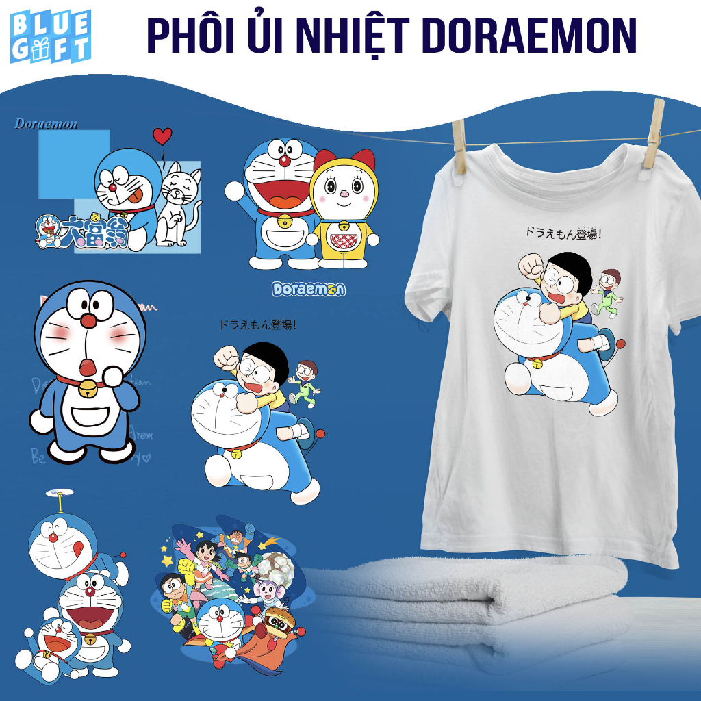 Doraemon 59 ironed and heat pressed image | Shopee Malaysia