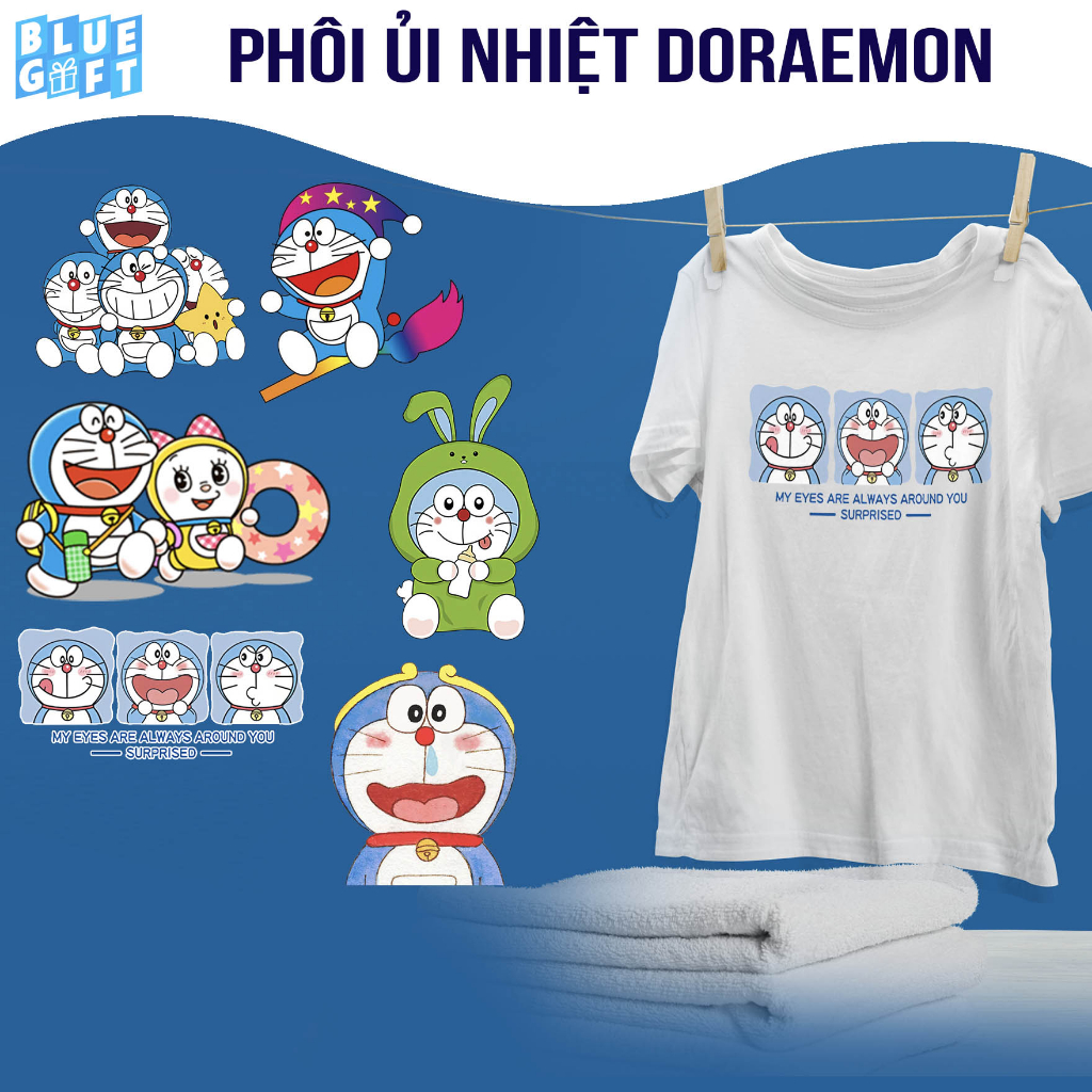 Doraemon 49 ironed and heat pressed image | Shopee Malaysia
