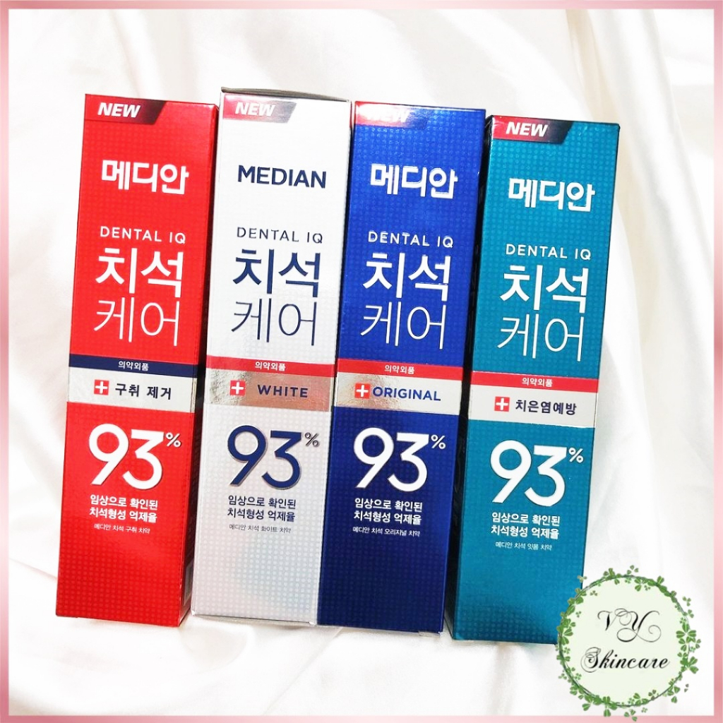 MEDIAN DENTAL IQ 93% Korean whitening toothpaste 120g shiny | Shopee ...