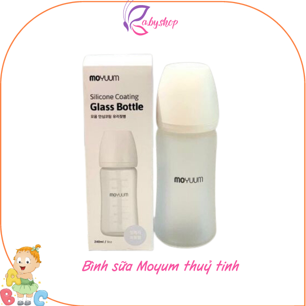 Moyuum KOREA Glass Bottle Silicone KOREA 150ML 240ML | Shopee Malaysia