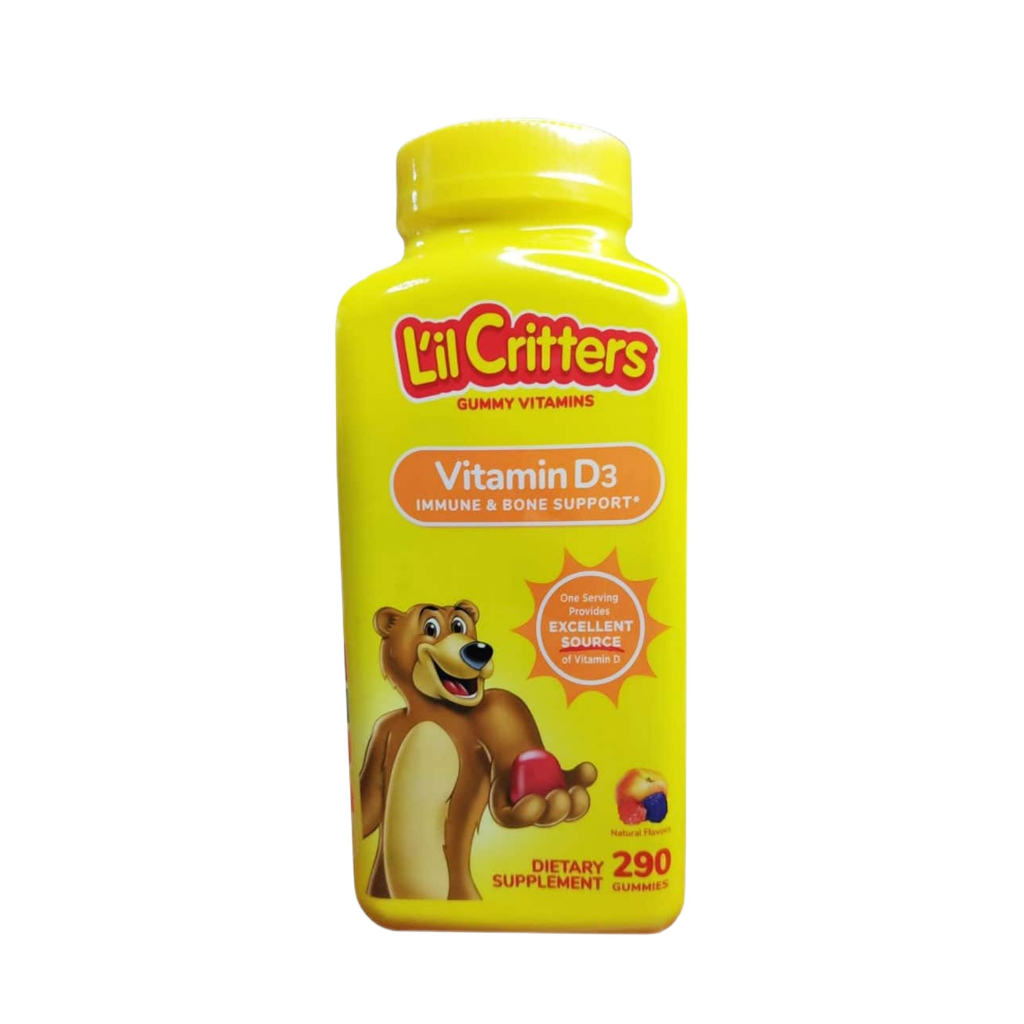 Bear supplement Vitamin L'il Critters Vitamin D3 290 tablets | Shopee ...