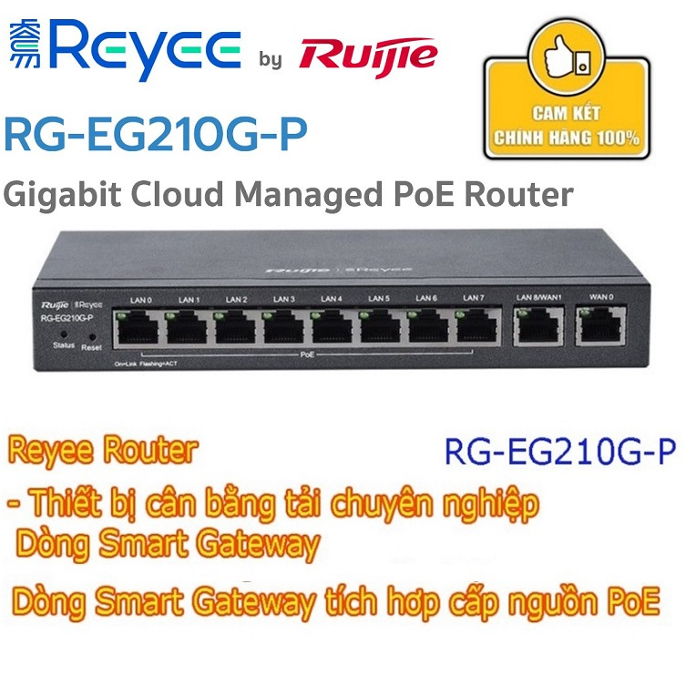 Ruijie RG-EG210G-P Load Balancing Router - 2 WAN Load Balance - Load ...