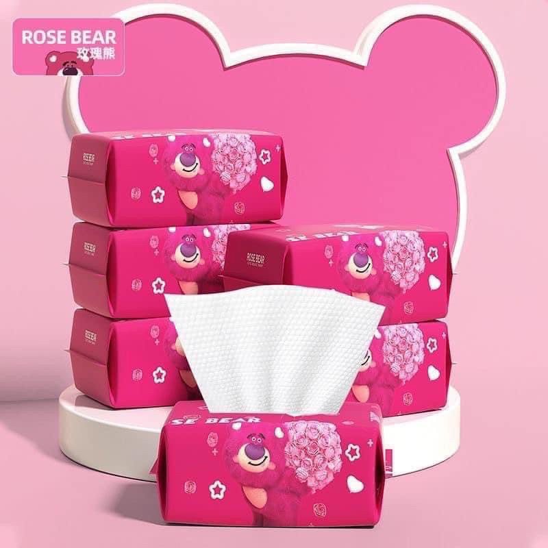 Combo of 5 Packs (50 sheets) of Strawberry Bear Multi-Purpose Tissues ...