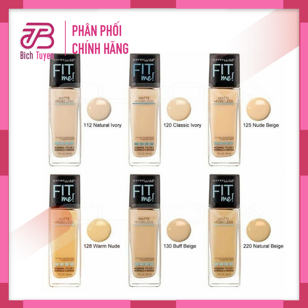 Fit Me Maybeline Natural Ivory 30ml Fit Me Matte + Poreless Foundation ...