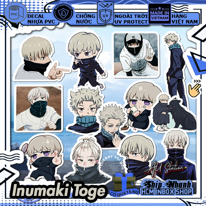 Set Sticker Inumaki Toge Character, Jujutsuuka Inaugural Technique ...