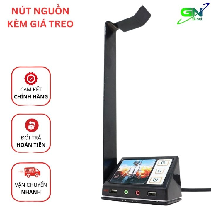 Headphone mount with Gnet multi-function power button for sharp games ...