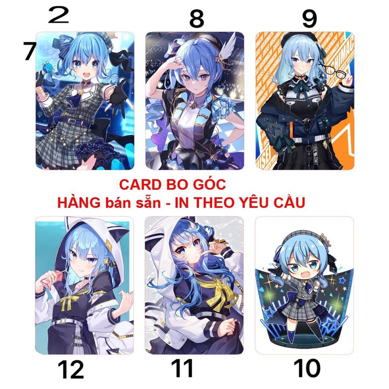 Suisei Hololive printed Card with 6 rounded corners/ Hoshimachi suisei ...