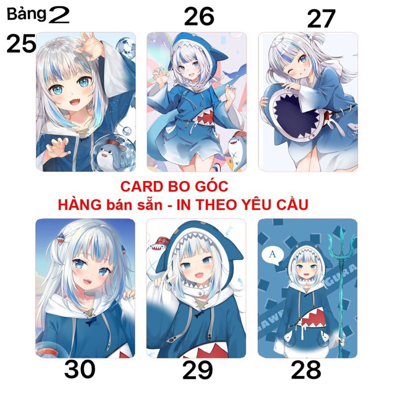 Gawr Gura Hololive 6-corner / Gawr Gura Hololive card print card card | Shopee Malaysia