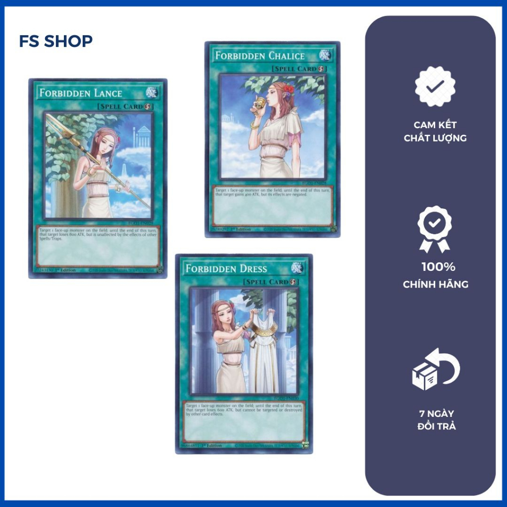 Genuine Yugioh Card 3-card combo supporting Forbidden (Common) | Shopee ...