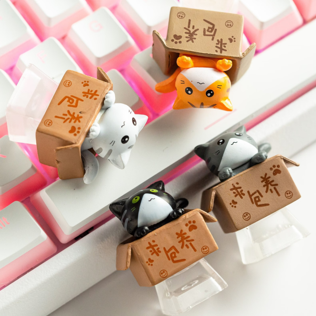 Super beautiful led cat Keycap, cute cat keyboard button for mechanical ...