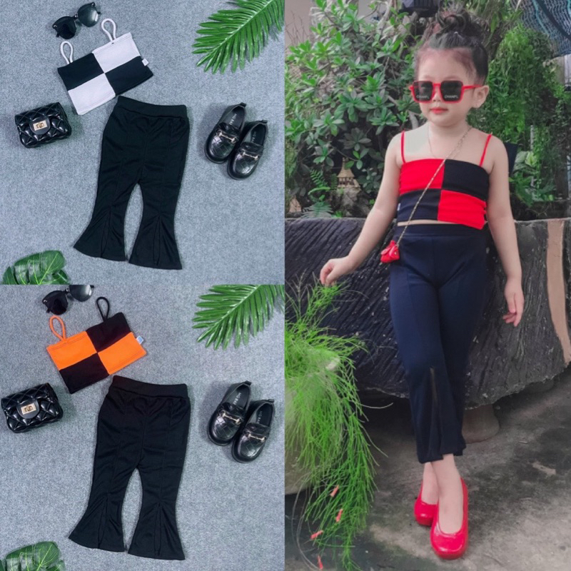 2-string Shirt Set with Flared Pants for Children from 7-30kg | Shopee ...