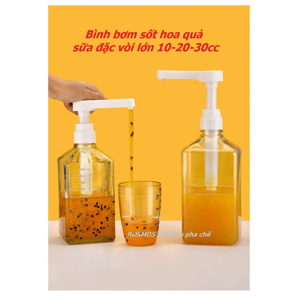 Pumb Bottle with Large Straw Pump for Jam, Condensed Milk, Honey, Syrup ...