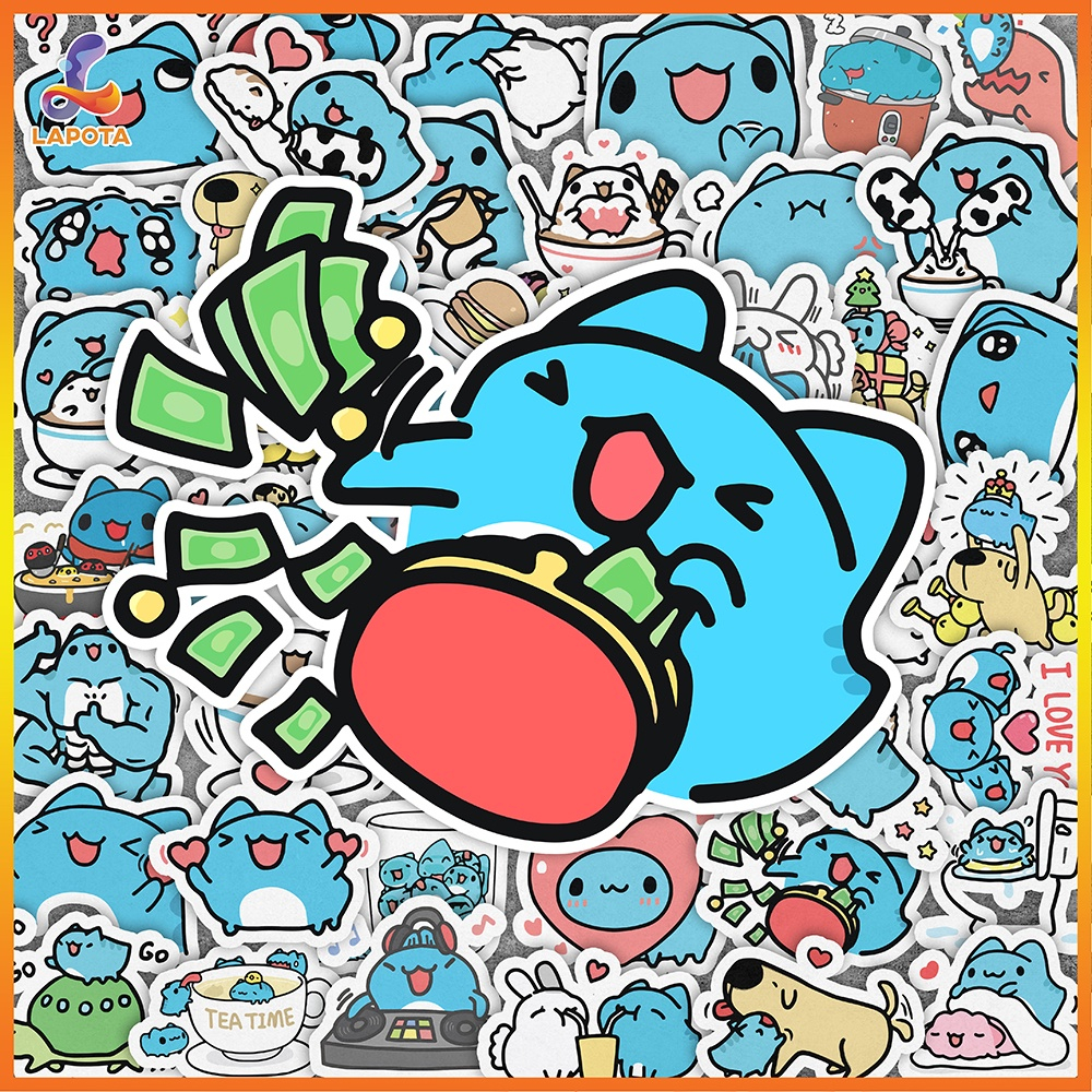 Set of 20 waterproof stickers of cute capoo characters | Shopee Malaysia