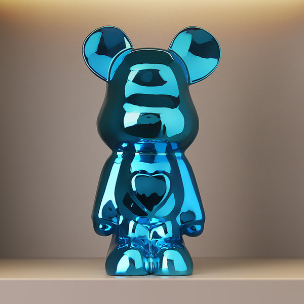 Bearbrick Bear Statue Heart Color hologram High Quality Ceramic ...