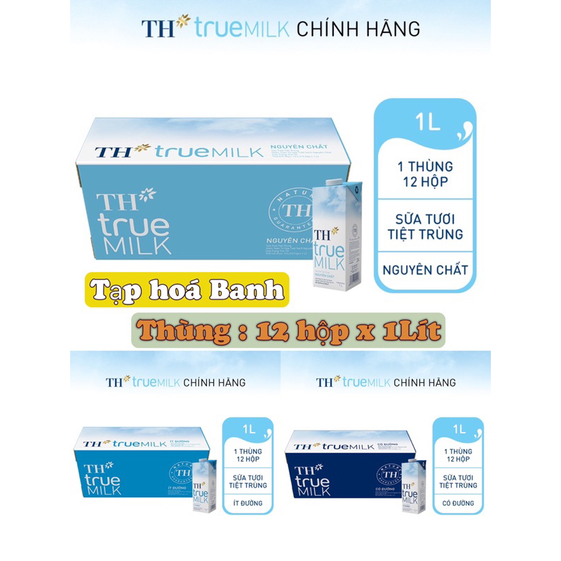 Th True Milk Pasteurized Fresh Milk (Box Of 12 Boxes x 1 Liter ...