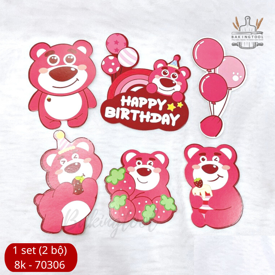 Sp SP SP070306 - New HPBD 5 LOTSO BEAR + BALLOON SET (BAG OF 2 SET ...