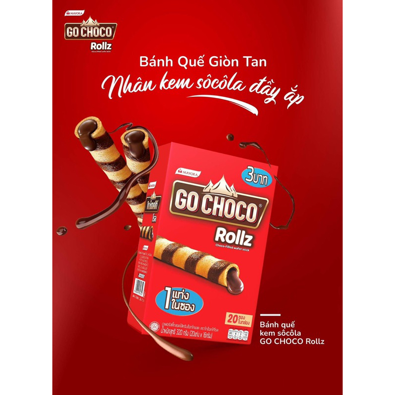 Go CHOCO ROLLZ SOCOLA CREAM Sponge CAKE 320G BOX | Shopee Malaysia
