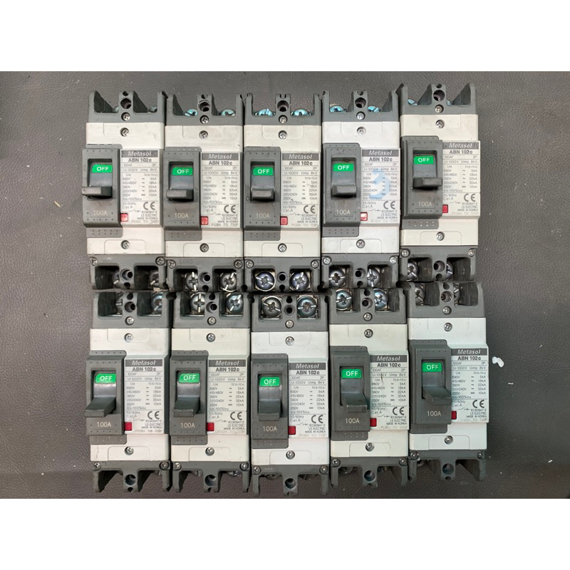 Single phase block circuit MCCB 2P 60A, 100A Metasol remove cabinet ...
