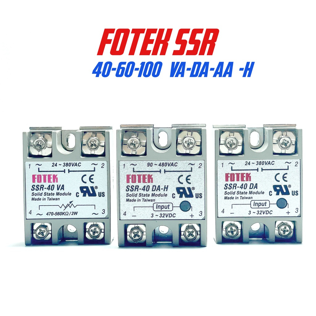 Fotek Solid SSR Semiconductor Relay 40/50/60/75/100 DA,DA-H,VA-H,AA-H | Shopee Malaysia