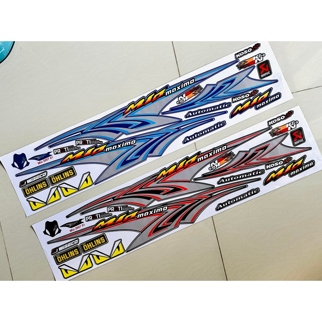 V20BN - MIO MAXIMO KOSO CAR STICKER SET 2 COLORS AS PICTURED | Shopee ...