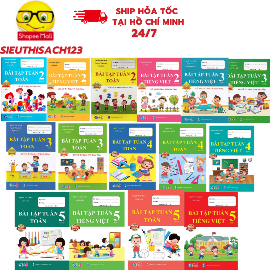 TRI Book - (Knowledge connection) Math + Vietnamese weekly exercises ...
