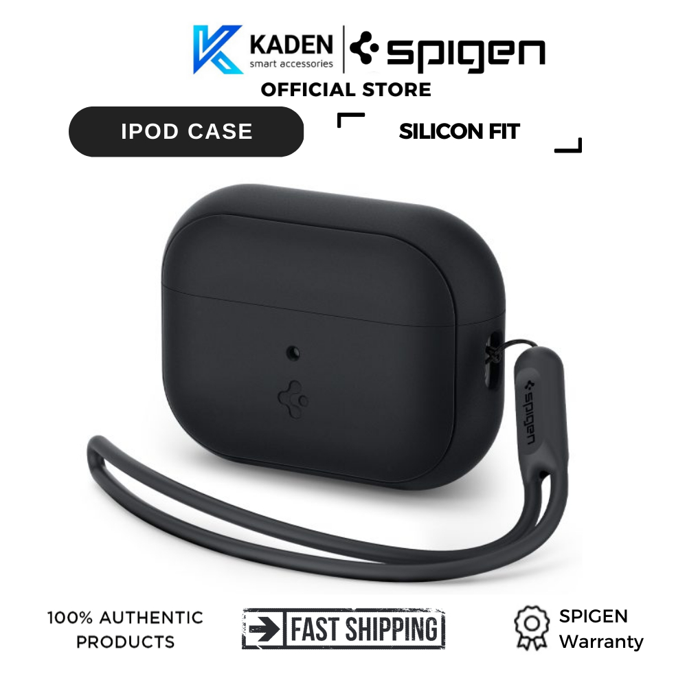 Airpod Pro 2 Spigen Silicon Fit Black Case - ACS05479-Genuine | Shopee ...