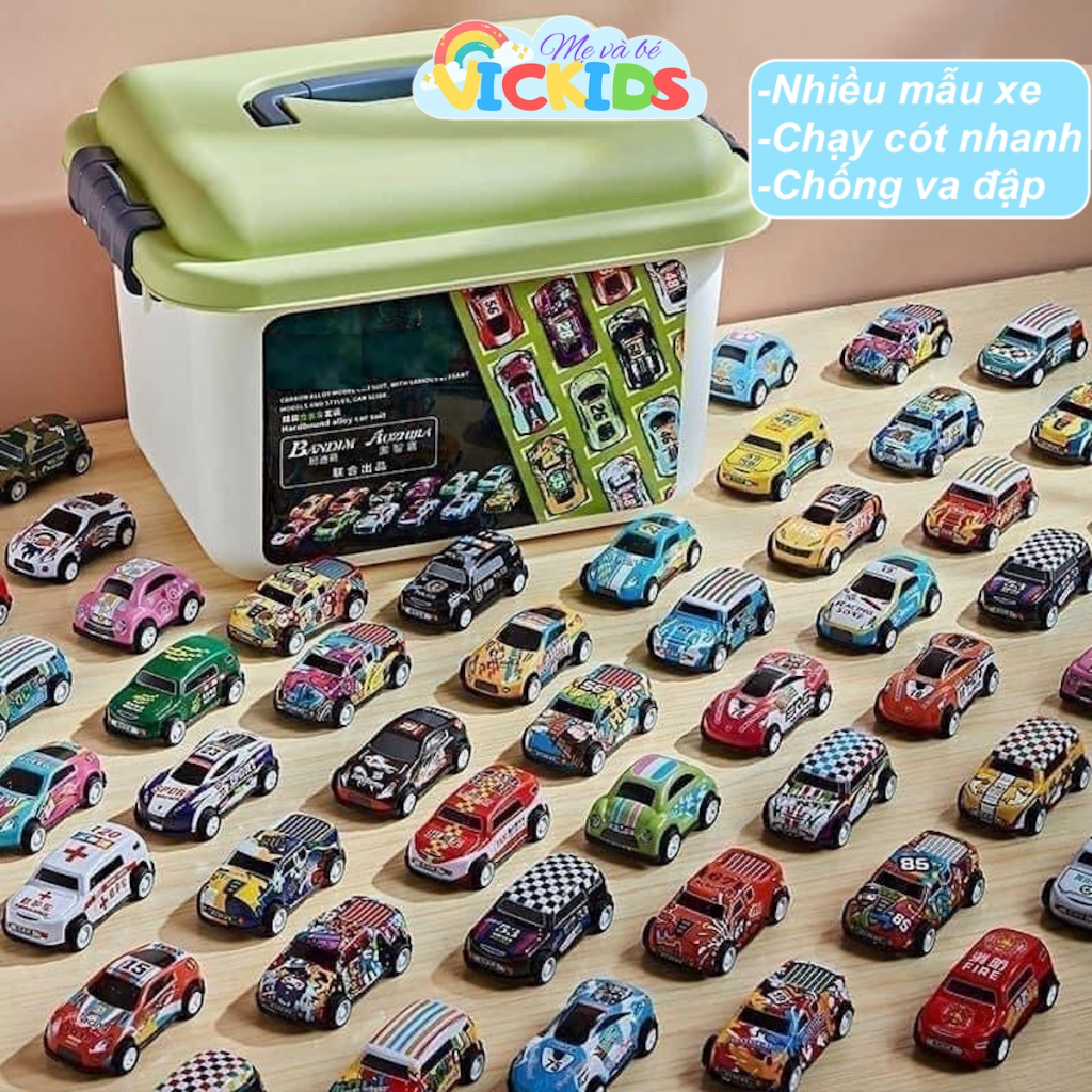 Box of 30 Racing Cars for Kids, Impact-resistant Wind-Up Mini Sports ...