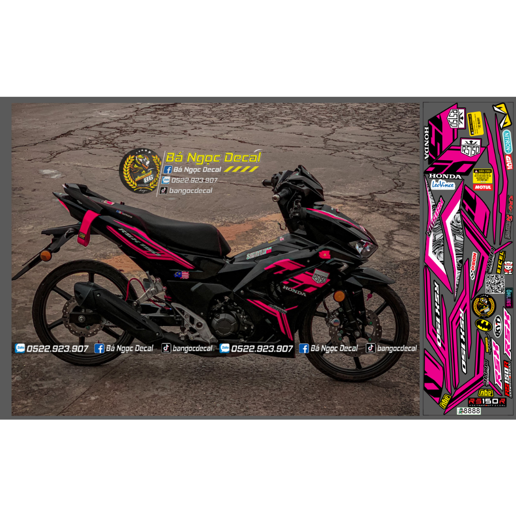 Rs150r Sticker For WINNER X V3 Black Pink | Shopee Malaysia