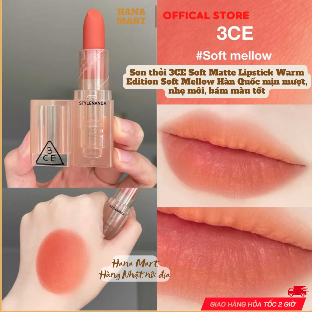 3ce Soft Matte Lipstick Warm Edition Soft Mellow Korean Lipstick Is ...