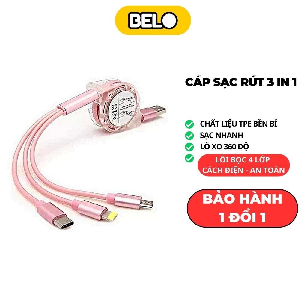 3-pin Charging Cord, 3in1 3A 12W Multi-Purpose Charging Cable - Belo ...