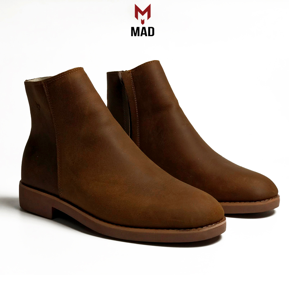 Chelsea Zip Boots MAD Shoes Crazy Horse Brown high-top Crazy Horse ...