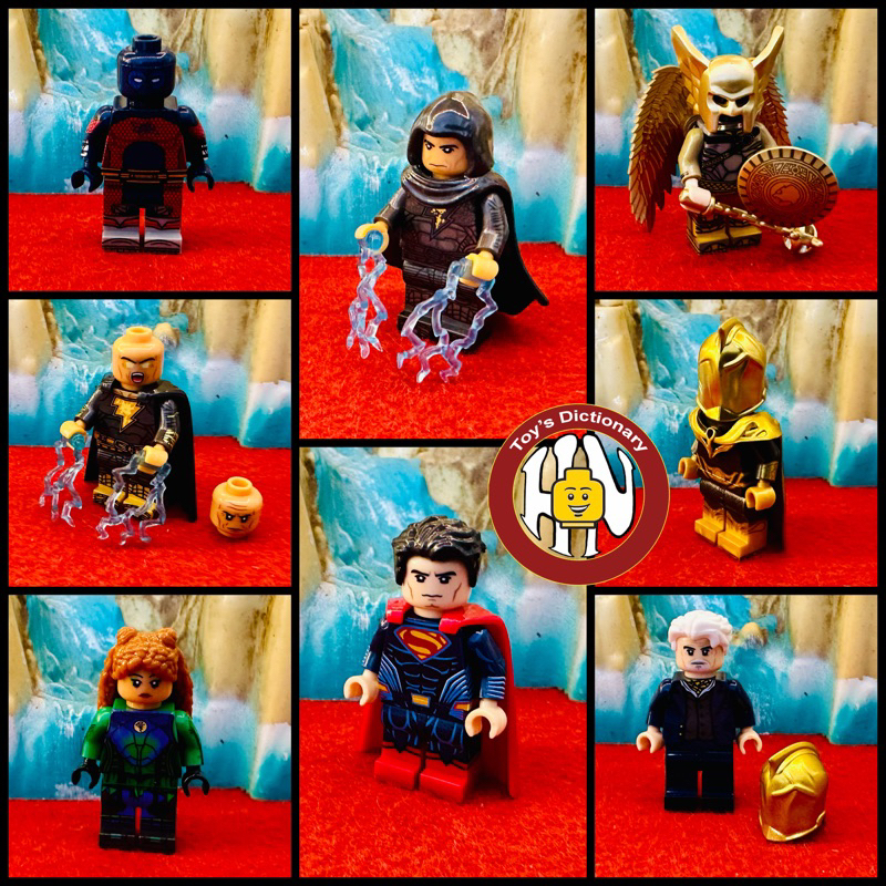 Minifigures - Black Adam Hawkman Dr Fate - Superhero Character Model ...