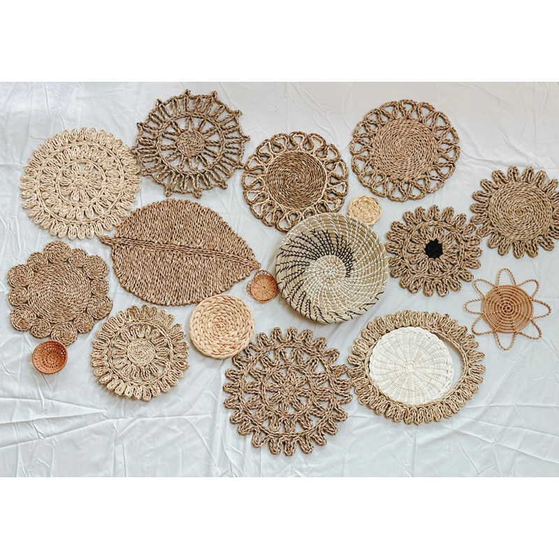 (Factory) - Vintage color-coordinated chain-link sedge mats used to ...