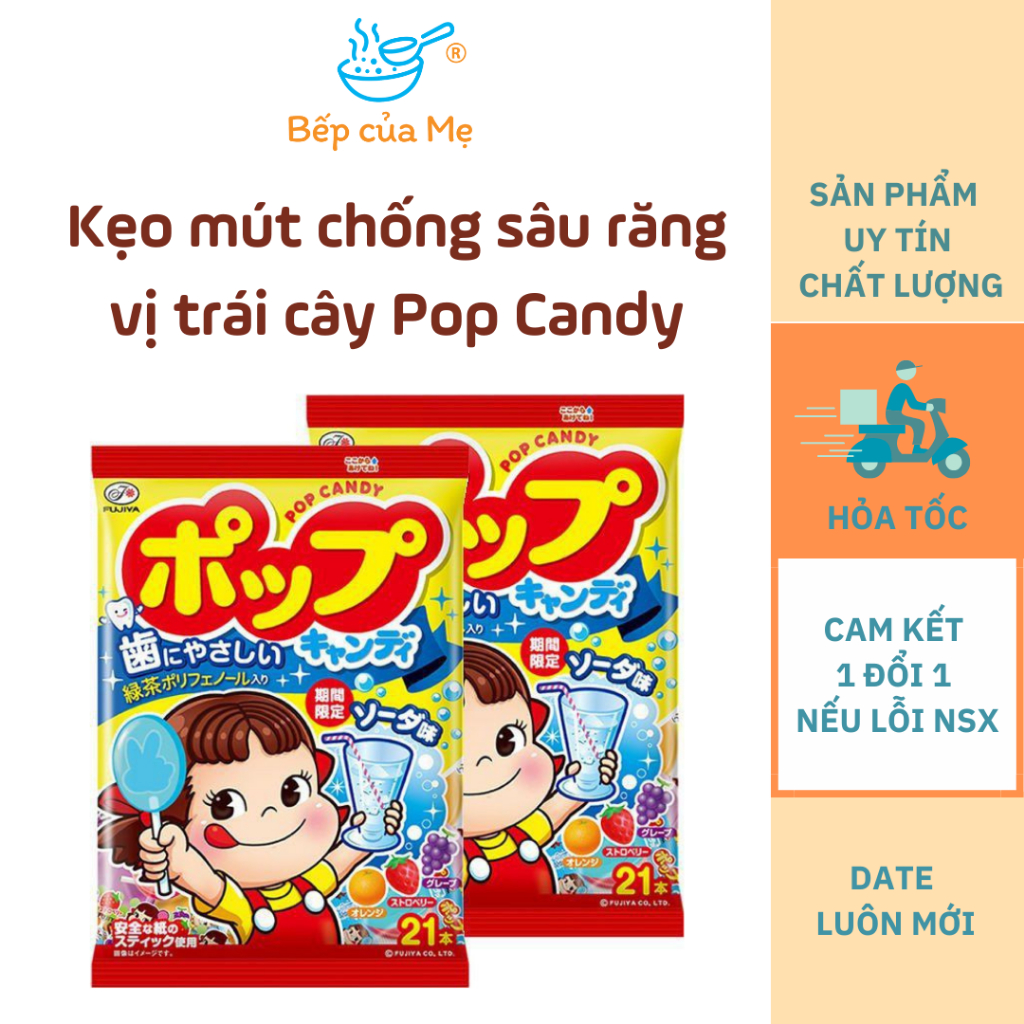 Fujiya Pop Candy Japanese fruit-flavored anti-cavity lollipop, Mom's ...