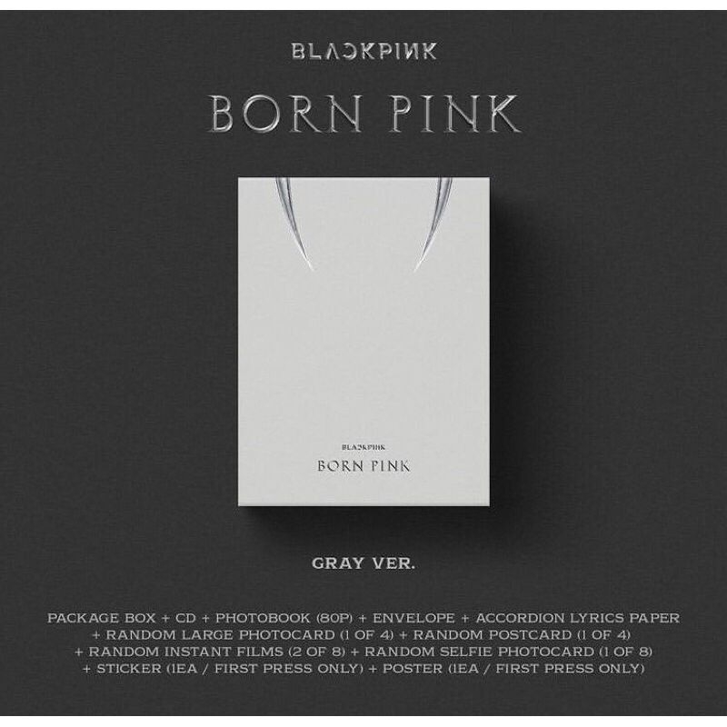 Album Born Pink ver gray unseal (Including cd, photobook, box) | Shopee ...