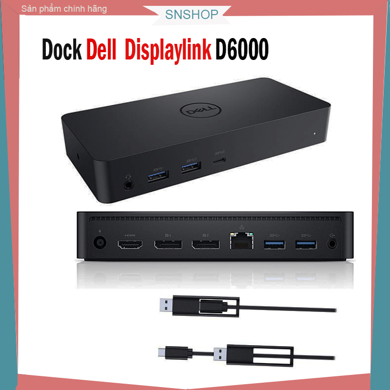 Dell Displaylink D6000 USB C/A Hub (NEW BOX) - Expansion dock with additional connection ports ...