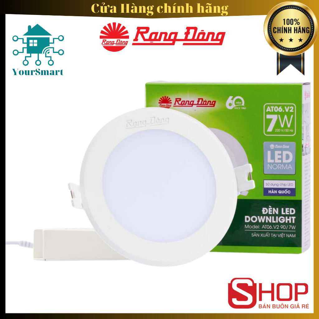 Rang Dong Ceiling Recessed LED Downlight, AT06 90 / 7W - Genuine Product, | Shopee Malaysia