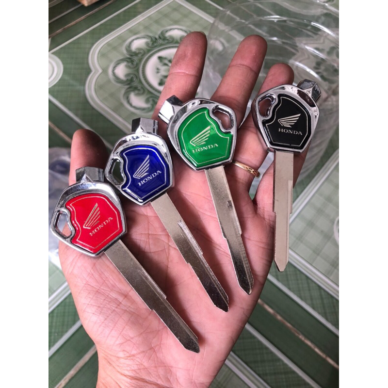 Honda style key from long stainless steel alloy with color combination ...