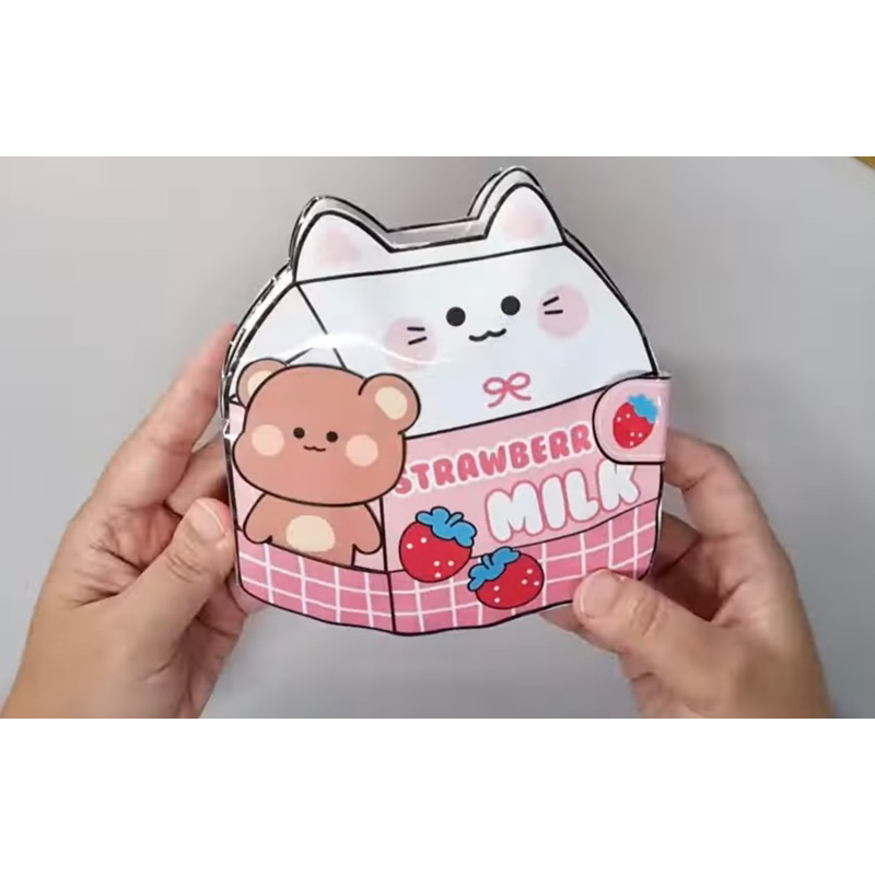 (Stuffed Squishy Book) Strawberry Milk Carton squishy Book | Shopee ...