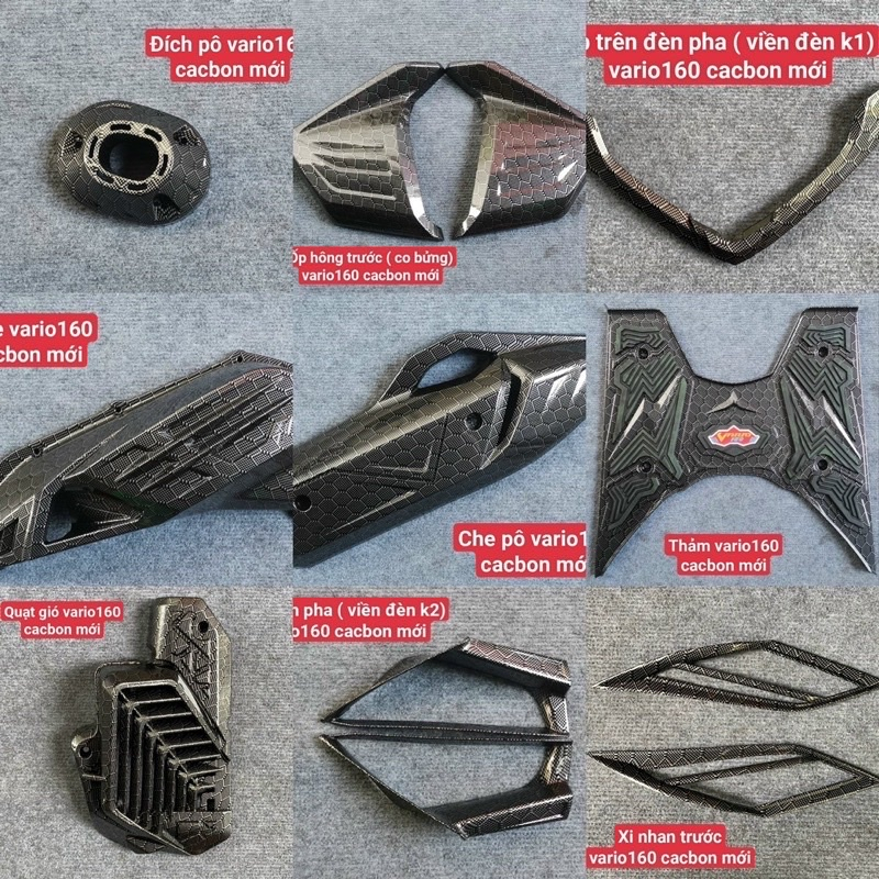 Vario 160 2022-2023 Carbon Cover Full Genuine Universe | Shopee Malaysia