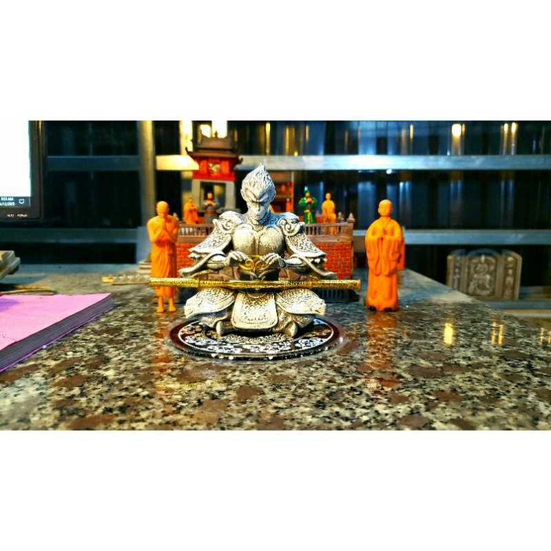 Wukong Buddha statue (with stick) decorates miniature landscapes ...