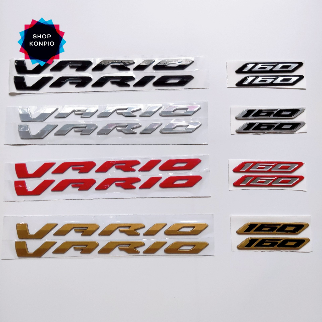 Vario 160 3D Embossed Car Sticker Extremely Beautiful Anti-Fade ...