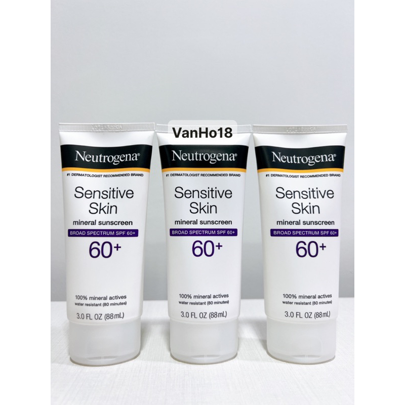 Neutrogena Sensitive Skin Mineral Sunscreen SPF60 Sensitive Skin ...