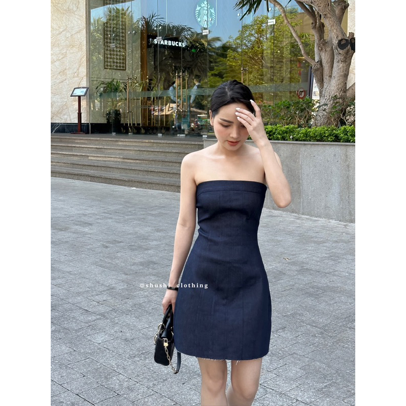 Jenn Dress - Super Hack Body Denim Dress (genuine photo) | Shopee Malaysia