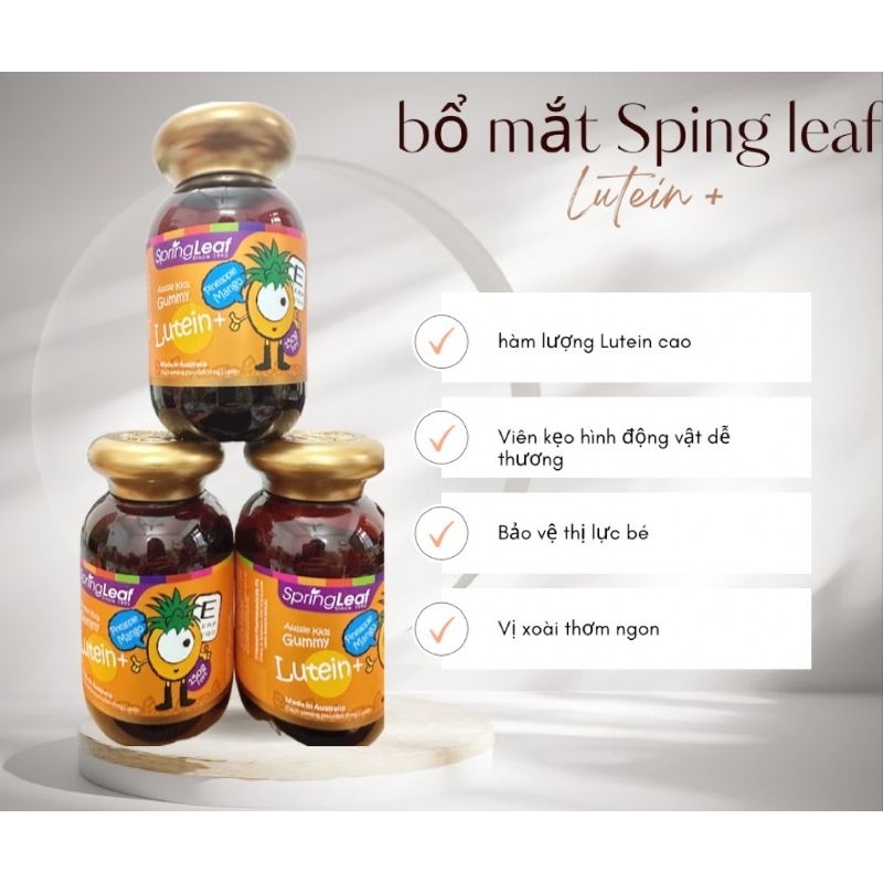 (2026)SpringLeaf Aussie Lutein Kids Eye Supplement Gummies | Shopee ...