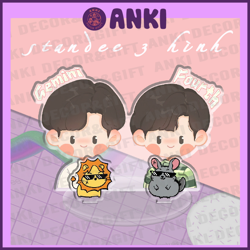 Standee 3 Cute Unique GEMFOURTH Pictures, Transparent mica standee ...